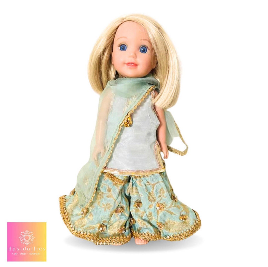 Indian Doll Dress 14" Doll Gharara Girls Eid Gift Pakistani Desi Doll ...