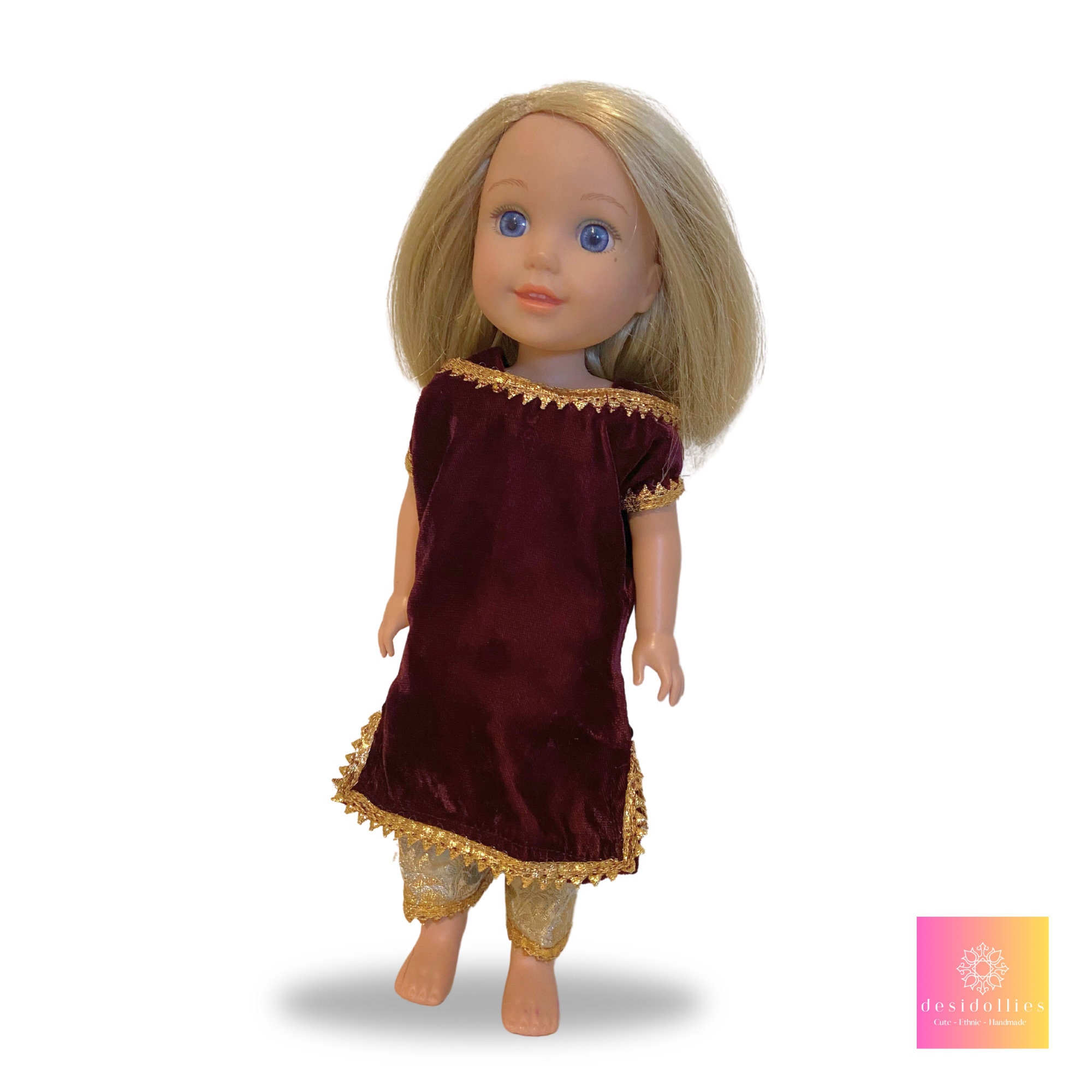 Indian Doll Dress 14 Inch Doll Eid Clothes Shalwar Kameez Pakistani ...