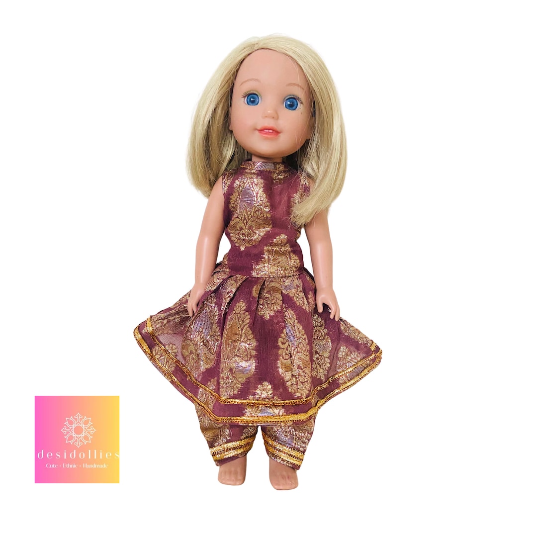 Handmade Doll Shalwar Kameez: Pakistani Eid Clothes for 14-inch Dolls ...