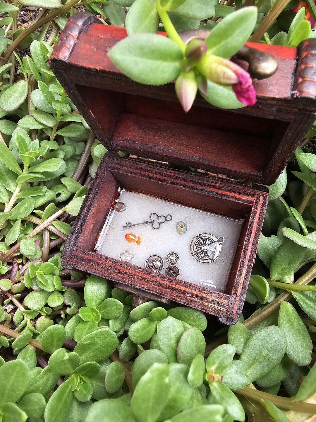 Tiny Treasure Box With Undersea Themed Bottom - Etsy