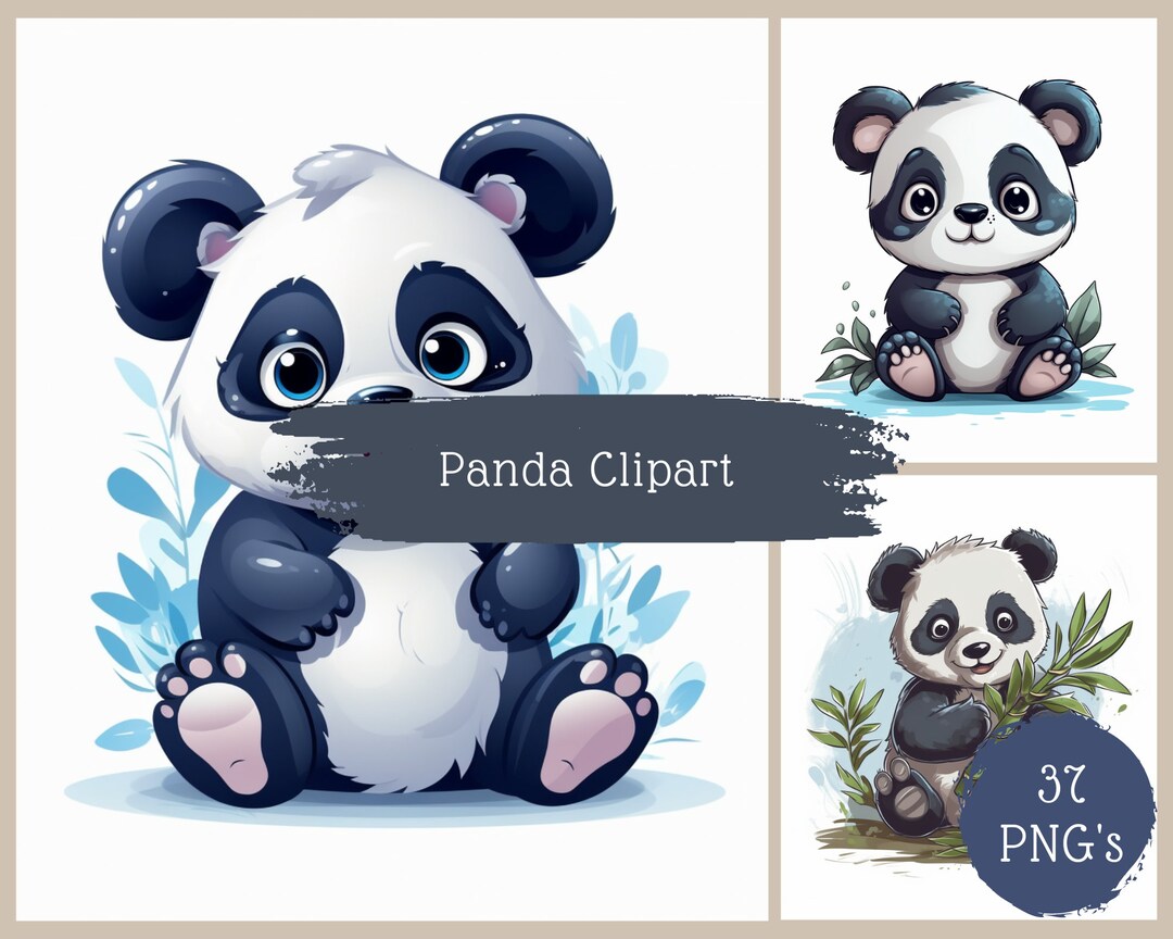 37 Panda PNG, Transparent Panda Clipart, Kids Cartoon Design, Printable ...