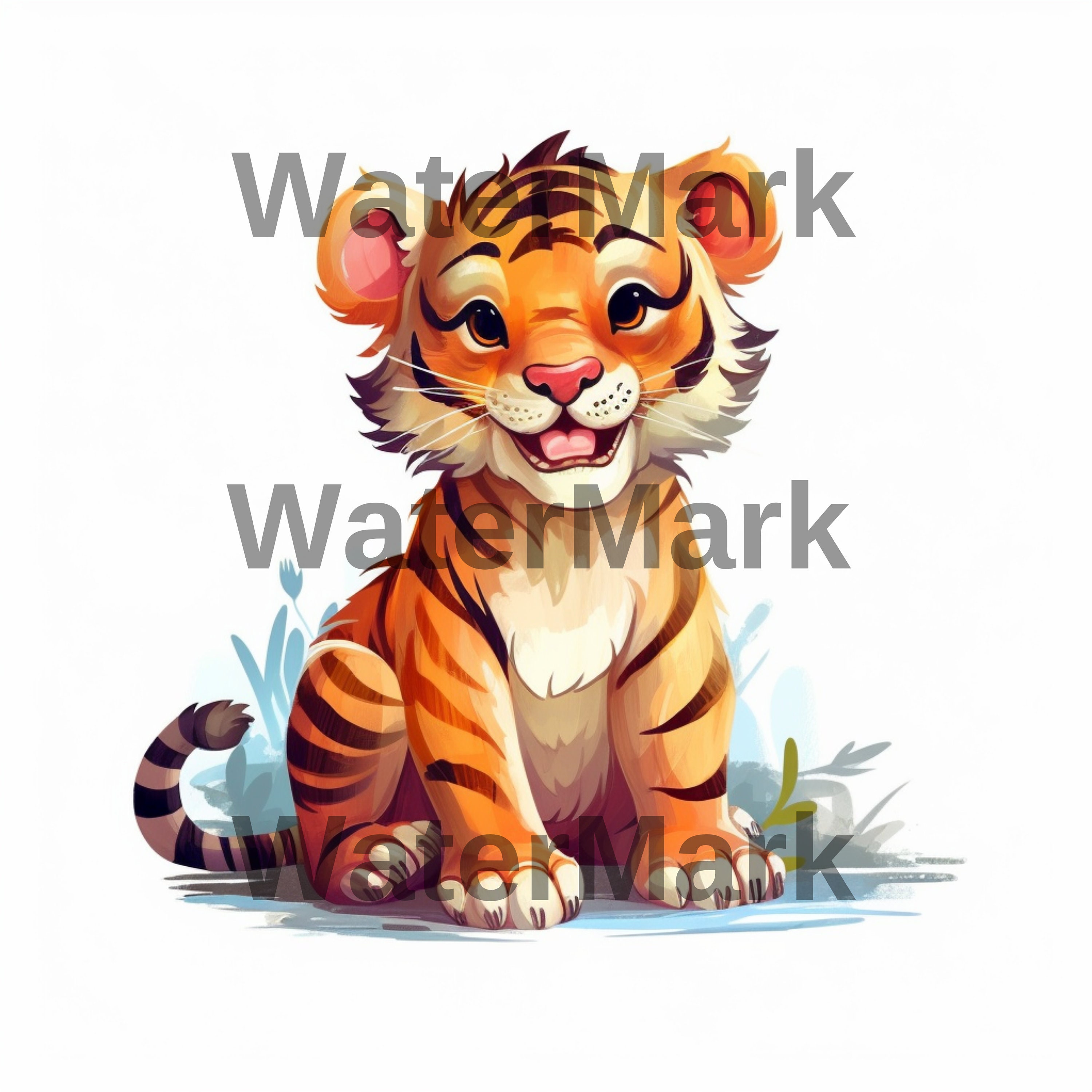 45 + Tiger PNG, Transparent Animal Tiger Clipart, Kids Cartoon Design ...