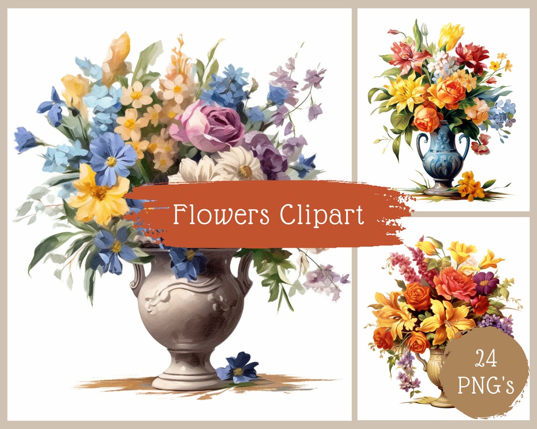 24 Flowers PNG, Transparent Flowers Clipart, Kids Cartoon Design ...