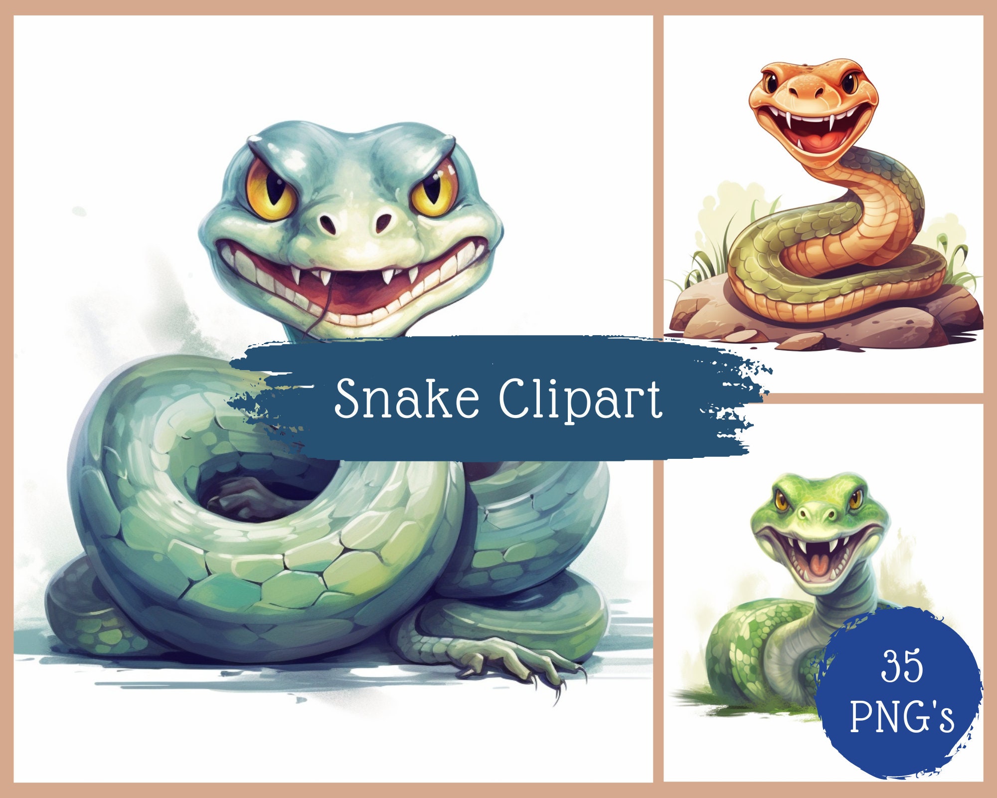 35 Snake PNG, Transparent Animal Snake Clipart, Kids Cartoon Design ...