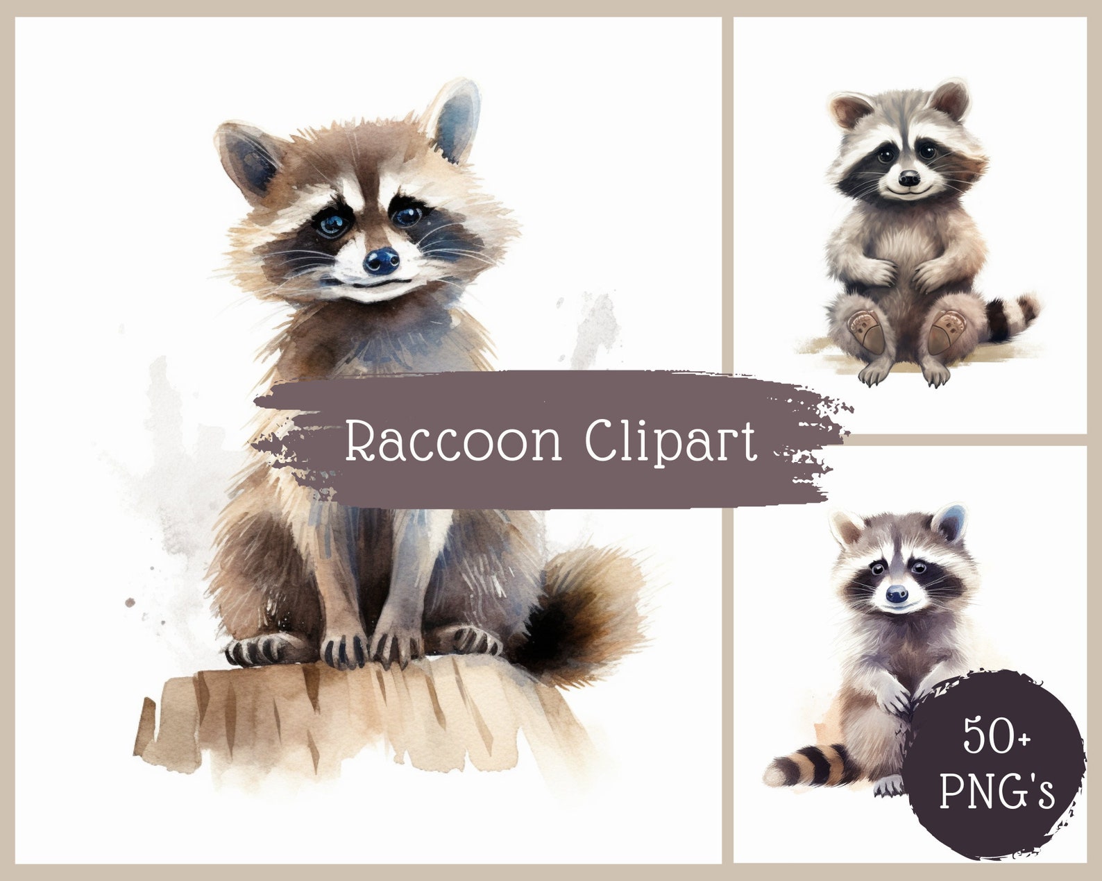 50 Raccoon PNG, Transparent Animal Raccoon Clipart, Kids Cartoon Design ...