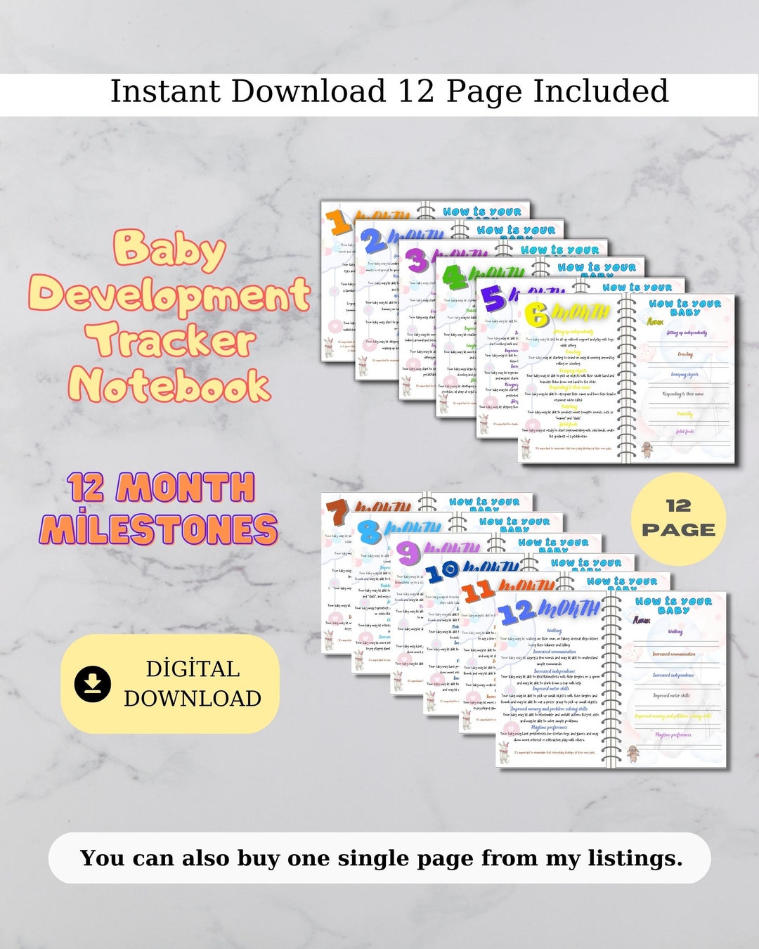 Baby Milestones | Baby Development Milestones | Development Notebook ...