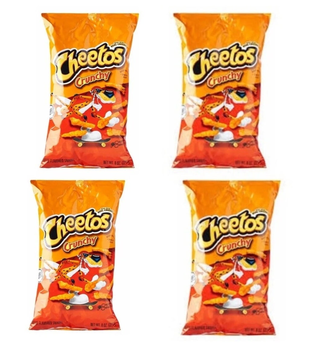 4 X Cheetos Crunchy Cheese Large Bag 226g/us Import/ Fresh Stocks - Etsy