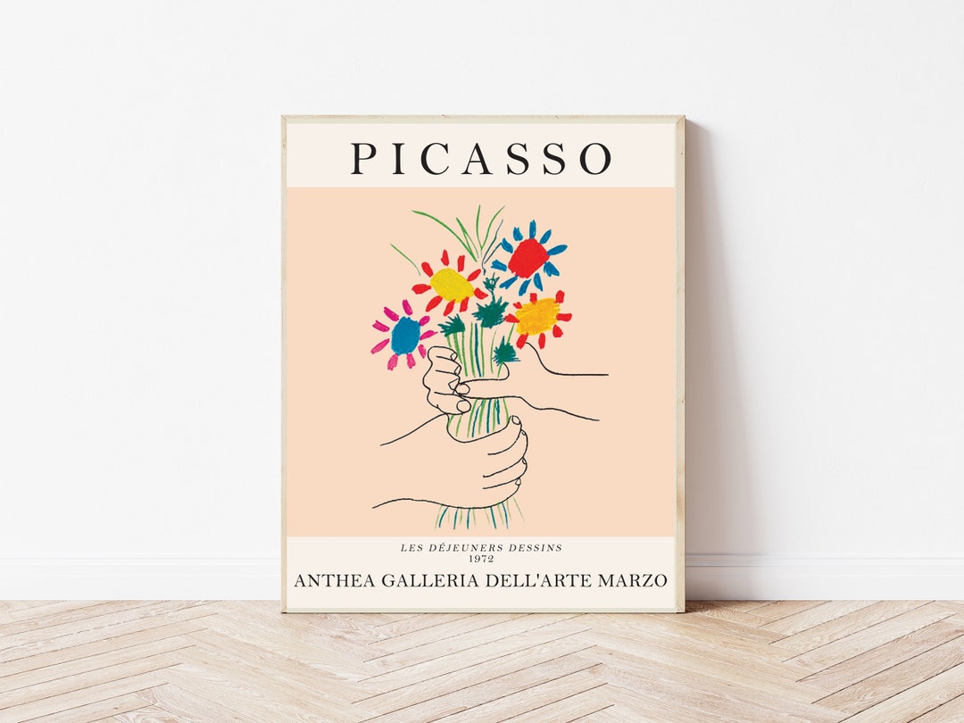 Picasso Flowers Art Print, Picasso Poster, Picasso Abstract Print, Wall ...