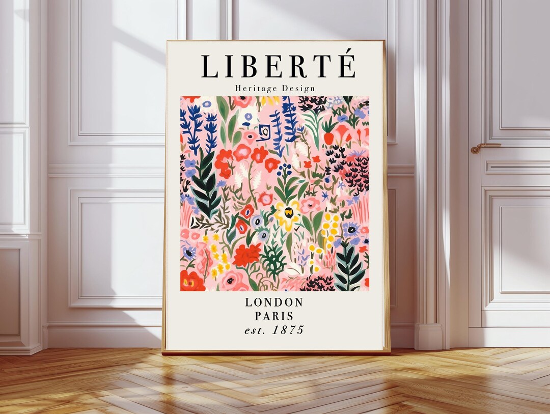 Liberte Art Print, Botanical Art Print Flower Art Print, Liberty Print ...