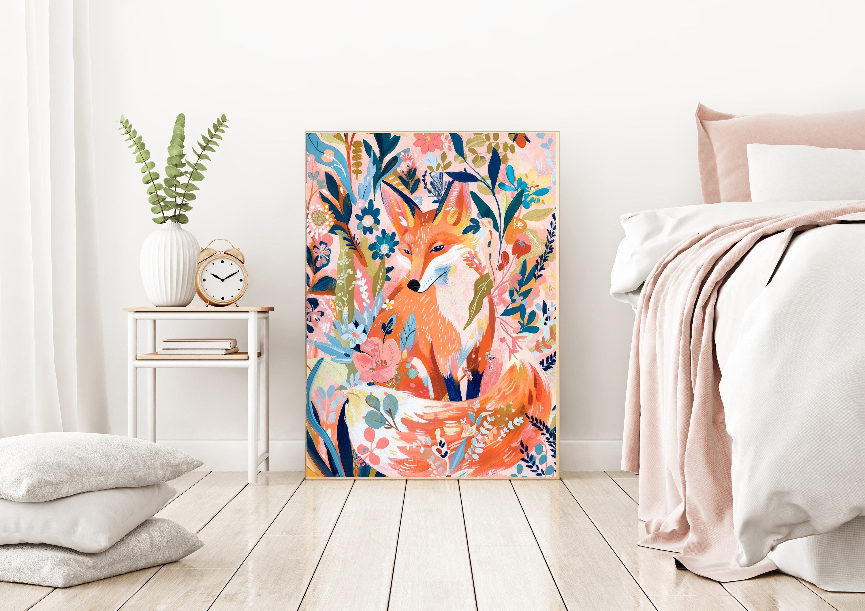 Fox Art Print, Fox Art Print, Kids Print Poster, Nursery Print, Wall Decor, Nature Art, Animal ...