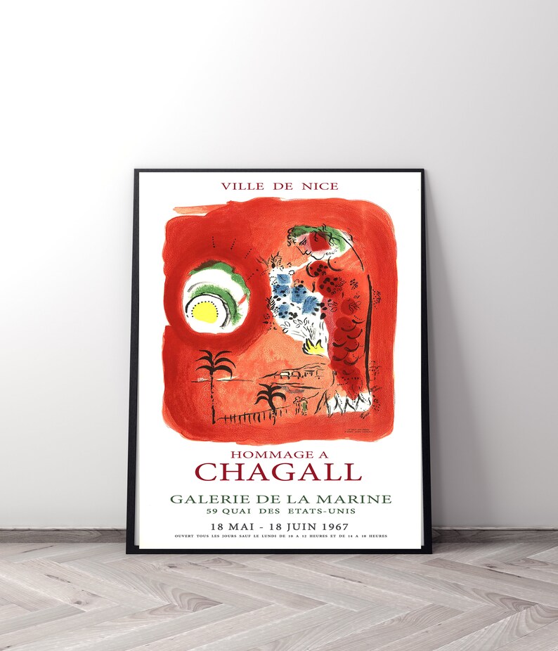 Marc Chagall Art Print, Chagall Poster, Chagall Paris Print, Wall Decor ...