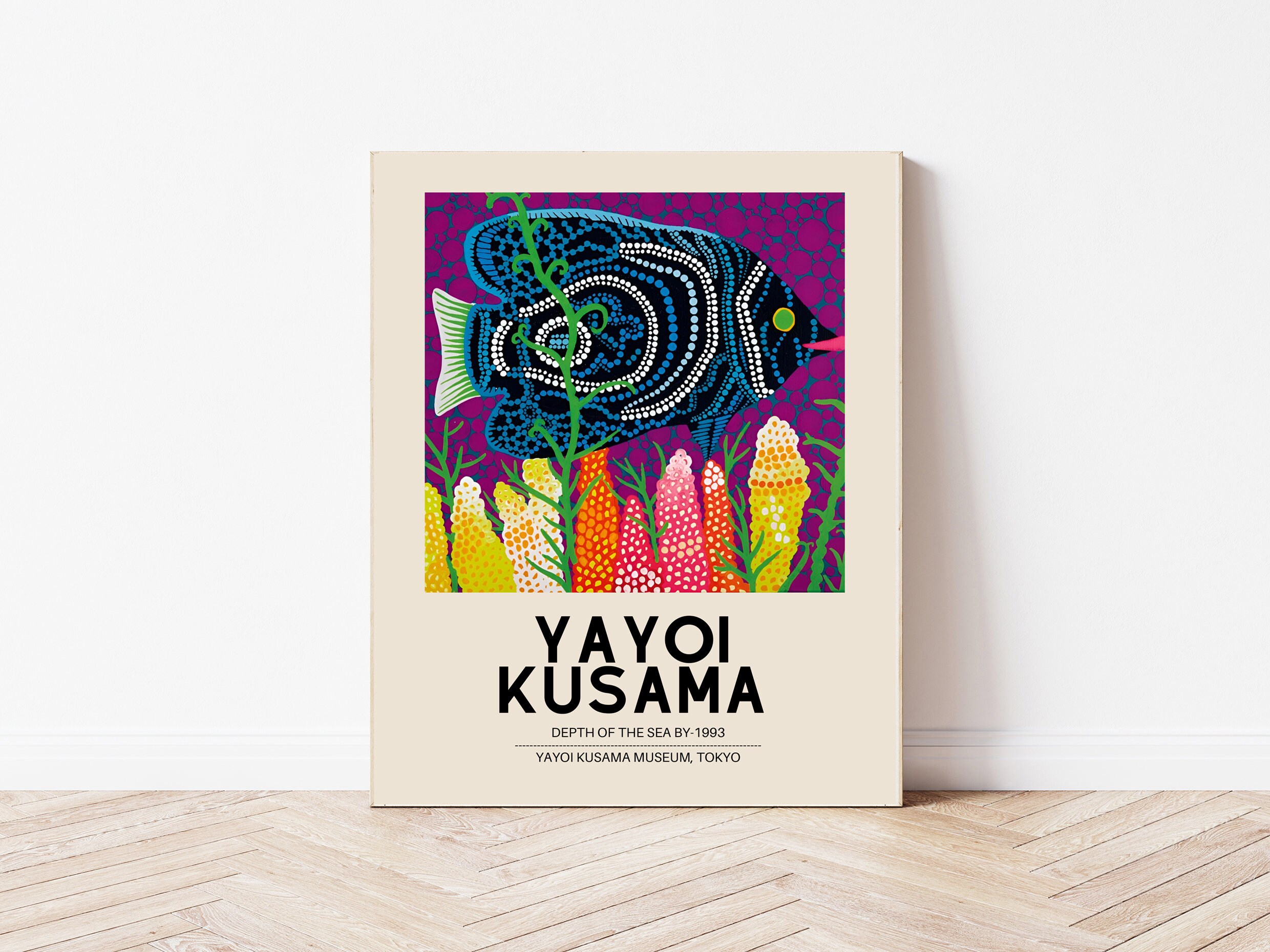 Yayoi Kusama Fish Art Print Kusama Pink Art Print Pink Art - Etsy
