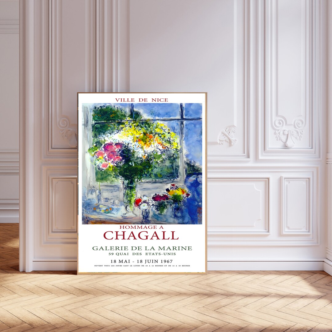 Marc Chagall Art Print, Chagall Poster, Chagall Paris Print, Wall Decor ...