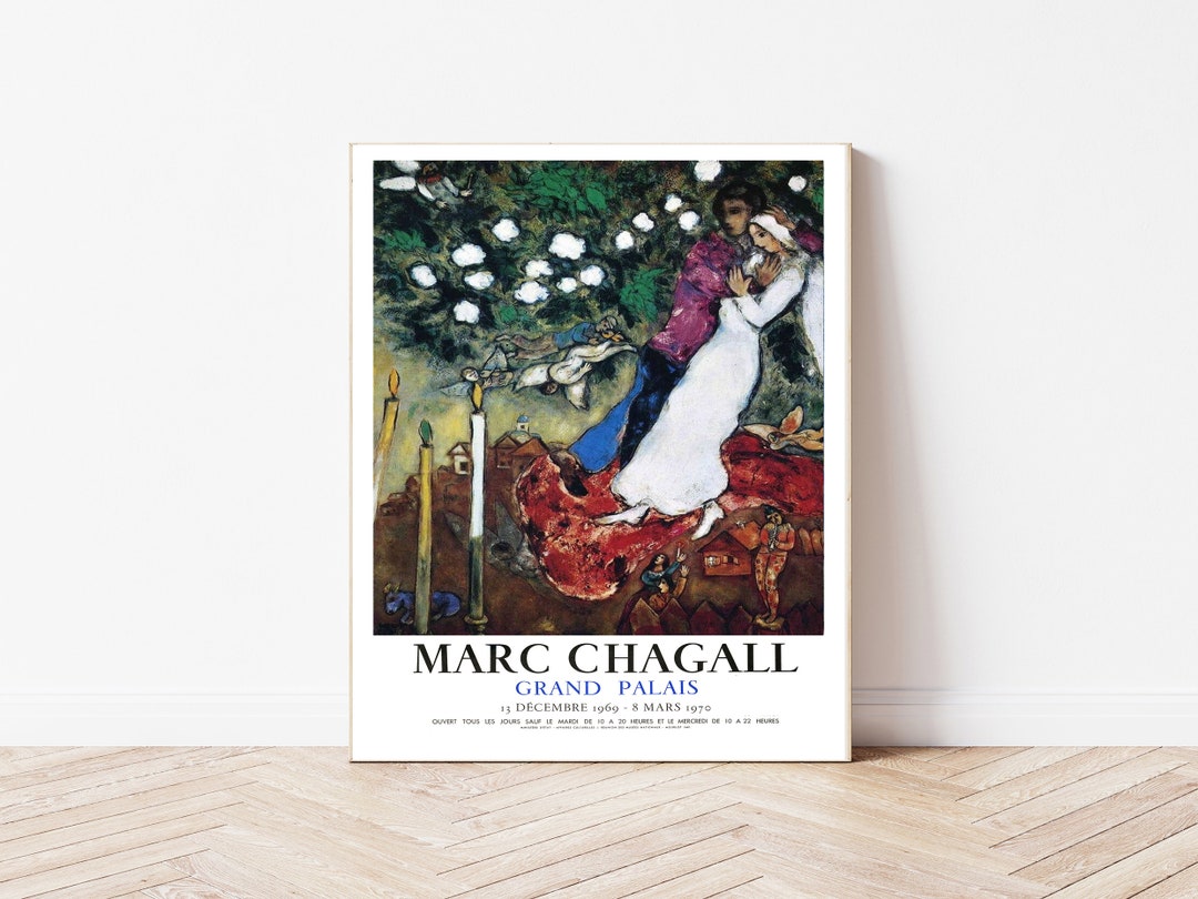 Marc Chagall Art Print, Chagall Poster, Chagall Paris Print, Wall Decor ...