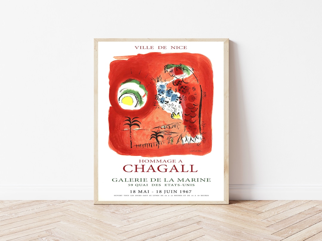 Marc Chagall Art Print, Chagall Poster, Chagall Paris Print, Wall Decor ...
