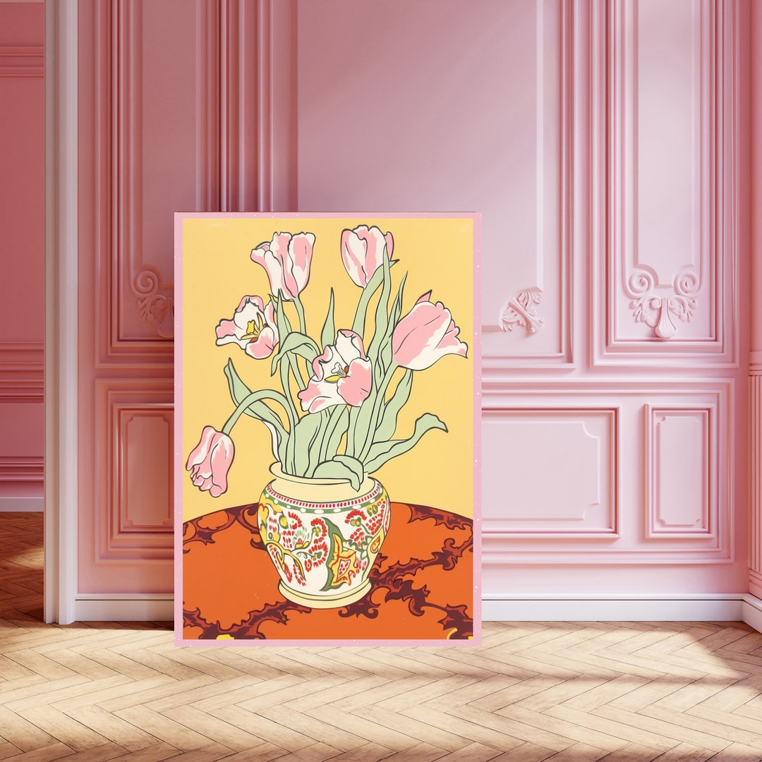 Floral Vase Art Print, Flower Poster, Floral Print, Wall Decor, Wall ...