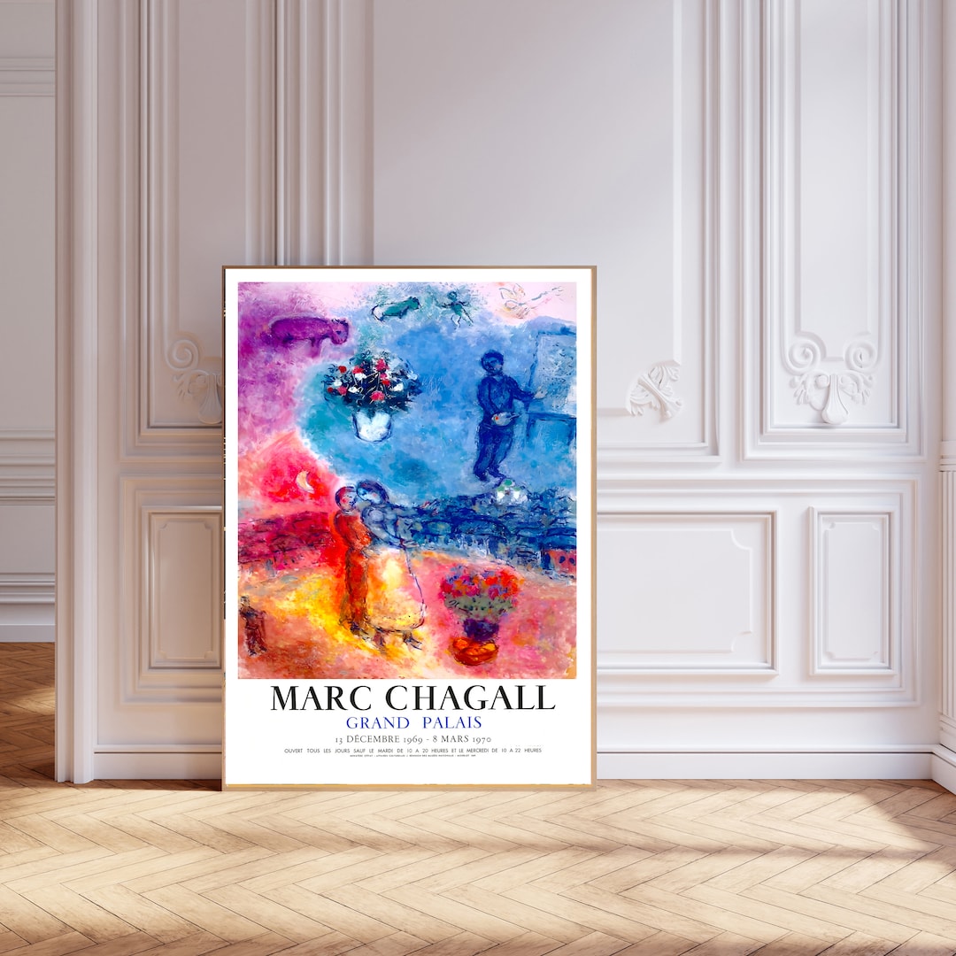 Marc Chagall Art Print, Chagall Poster, Chagall Paris Print, Wall Decor ...