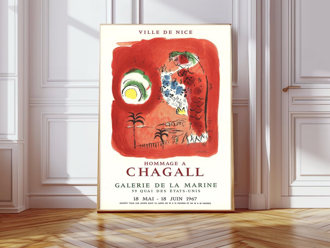 Marc Chagall Art Print, Chagall Poster, Chagall Paris Print, Wall Decor ...