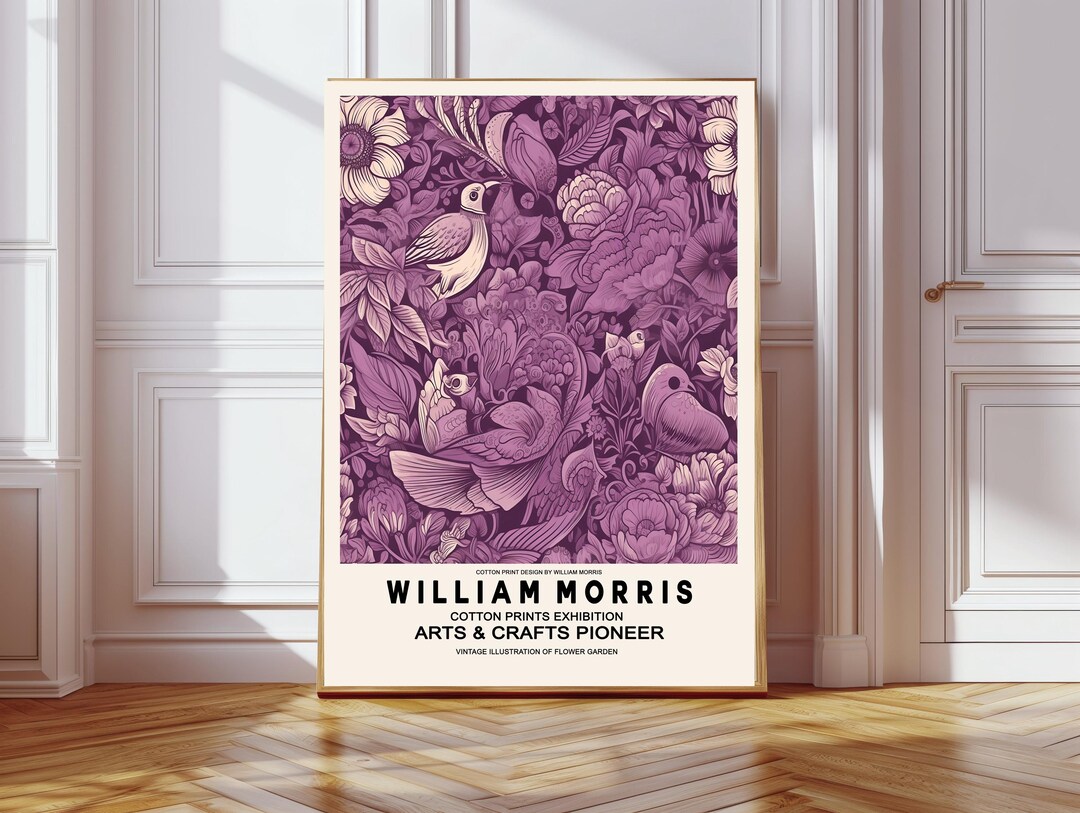 William Morris Art Print, William Morris Purple Flowers, Morris Print ...