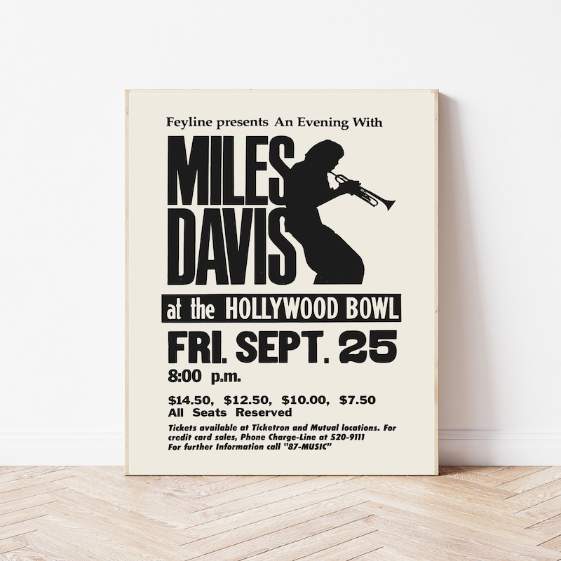 Miles Davis Poster - Etsy