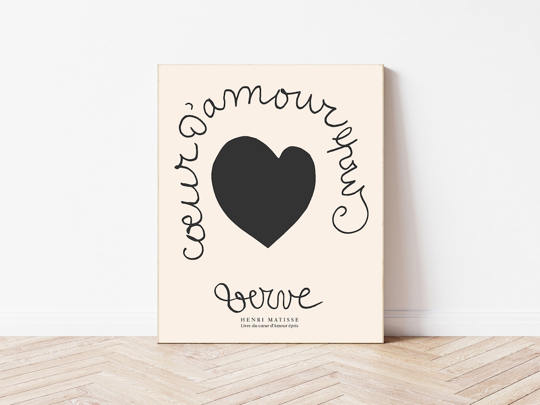 Matisse Heart Art Print, Matisse Poster, Matisse Print, Wall Decor ...