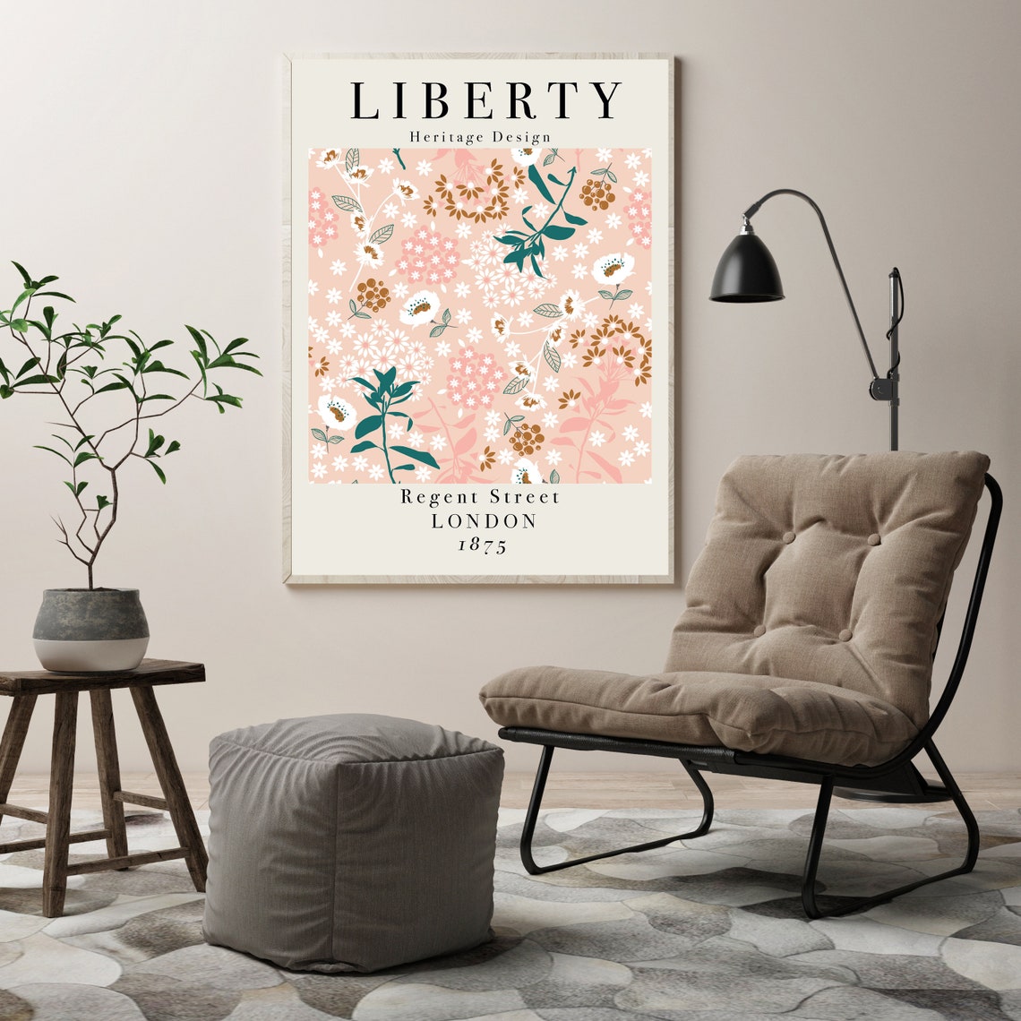 Liberty London Art Print, Botanical Art Print Flower Art Print, Liberty ...
