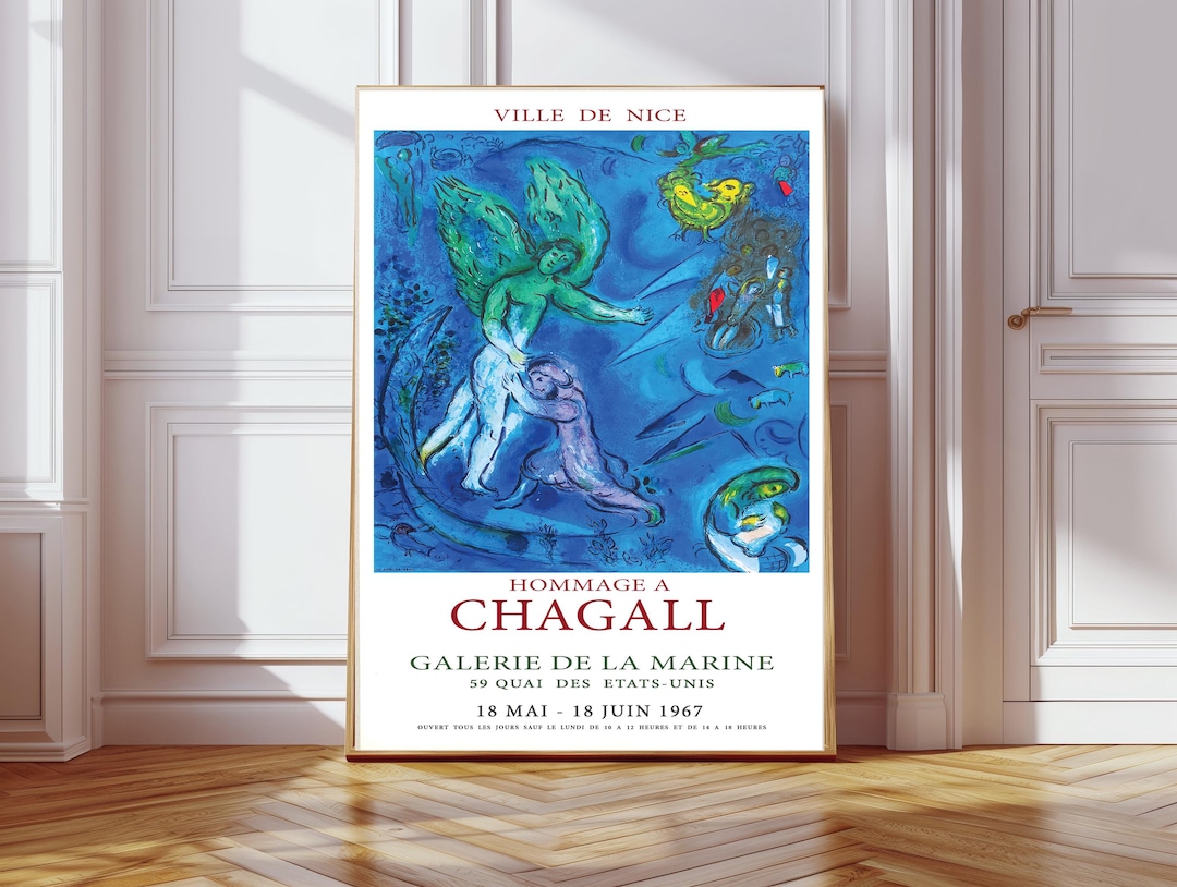Marc Chagall Art Print, Chagall Poster, Chagall Flower Print, Wall ...