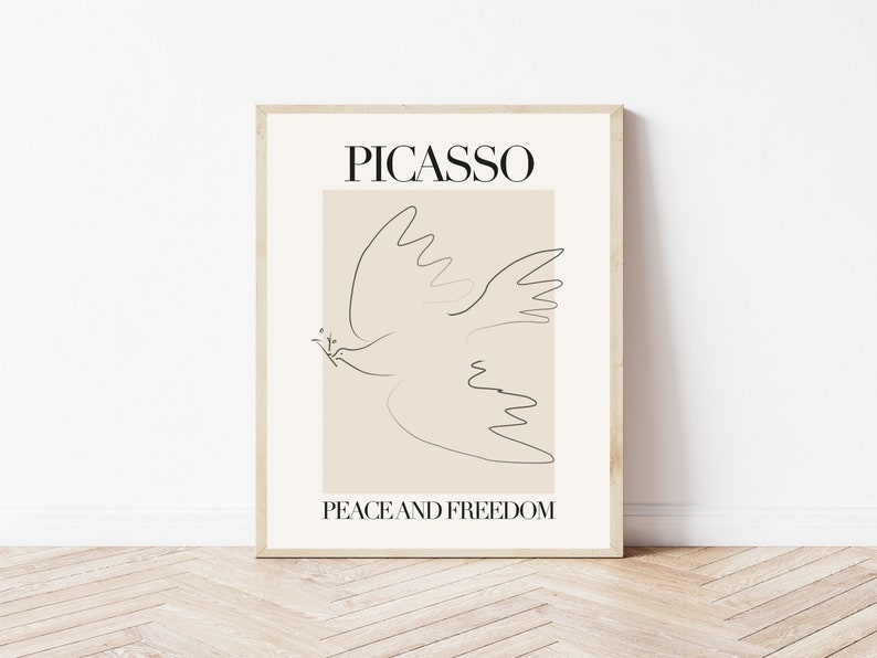 Picasso Peace Dove Art Print, Picasso Poster, Picasso Dove Print, Wall ...