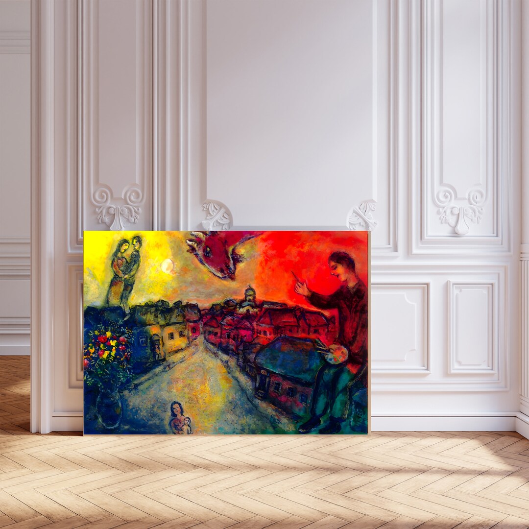 Marc Chagall Art Print, Chagall Poster, Chagall Paris Print, Wall Decor ...