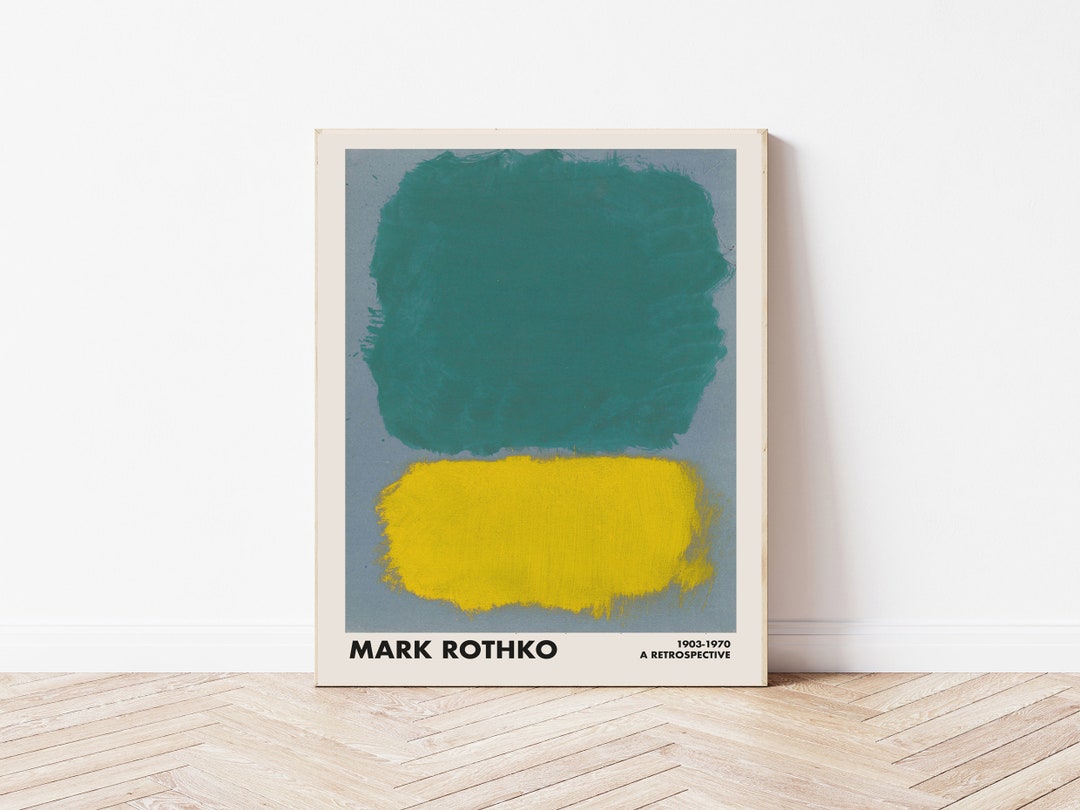Mark Rothko Green Art Print, Rothko Yellow Poster, Abstract Print, Wall ...