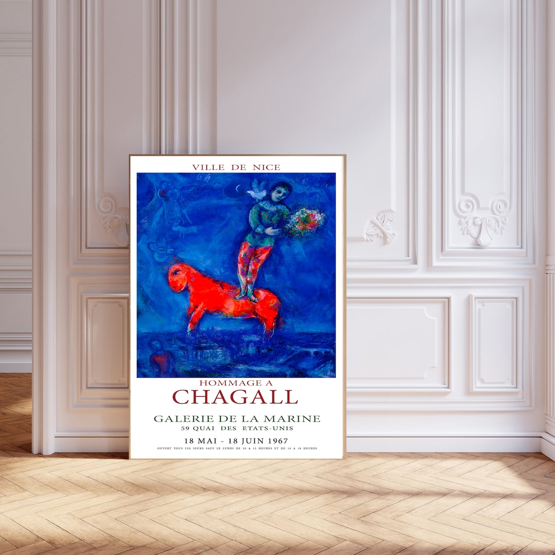 Marc Chagall Art Print, Chagall Poster, Chagall Paris Print, Wall Decor ...