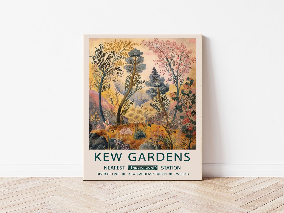 Botanical Flower Market Art Print, Kew Gardens Print, Floral Print ...