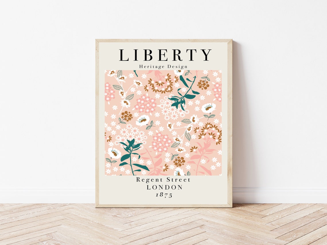 Liberty London Art Print, Botanical Art Print Flower Art Print, Liberty ...