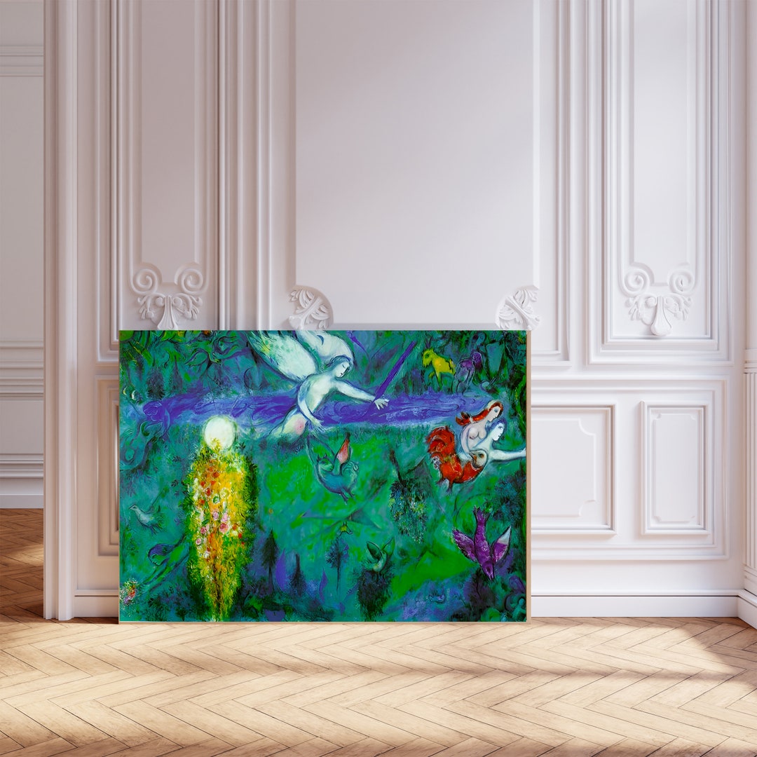 Marc Chagall Art Print, Chagall Poster, Chagall Paris Print, Wall Art ...