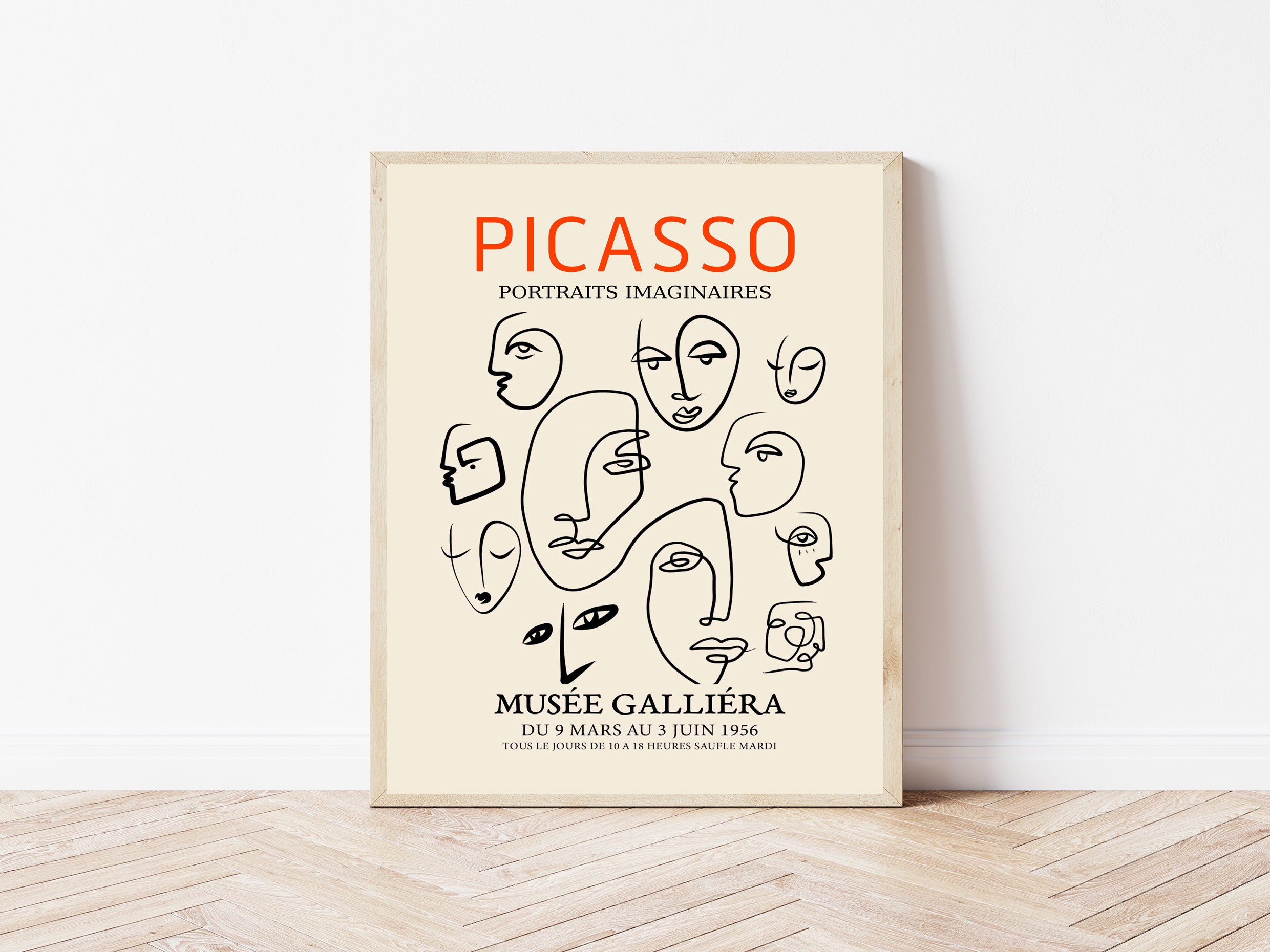 Picasso Faces Art Print, Picasso Poster, Picasso Abstract Print, Wall ...
