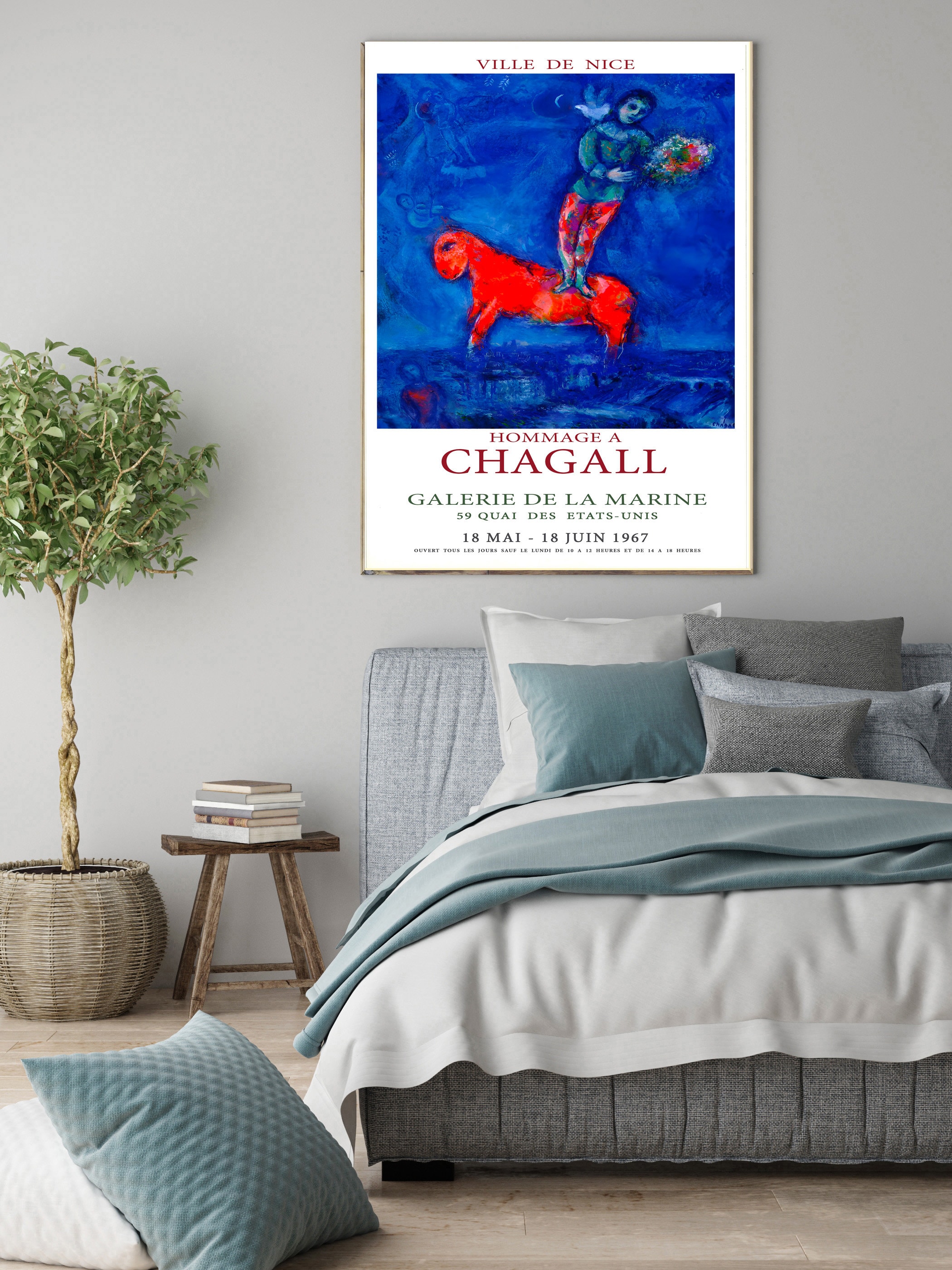 Marc Chagall Art Print, Chagall Poster, Chagall Paris Print, Wall Decor ...