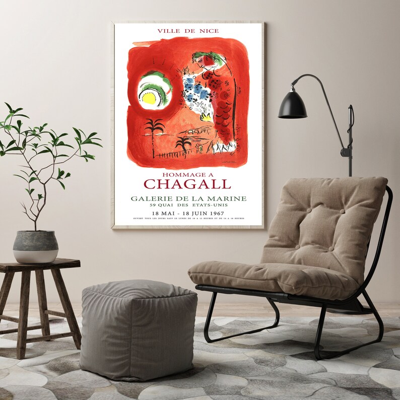 Marc Chagall Art Print, Chagall Poster, Chagall Paris Print, Wall Decor ...