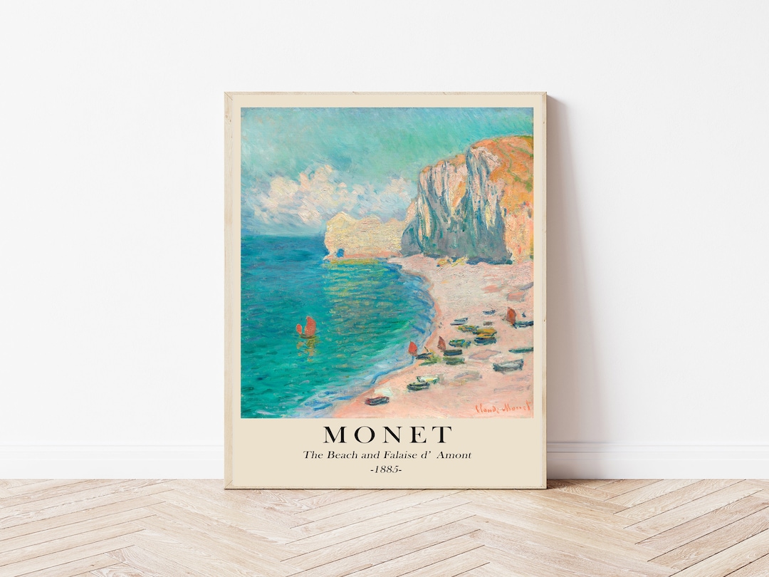 Monet Beach Art Print, Monet Poster, Monet Art Print, Wall Decor, Wall ...