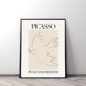 Picasso Peace Dove Art Print, Picasso Poster, Picasso Dove Print, Wall ...