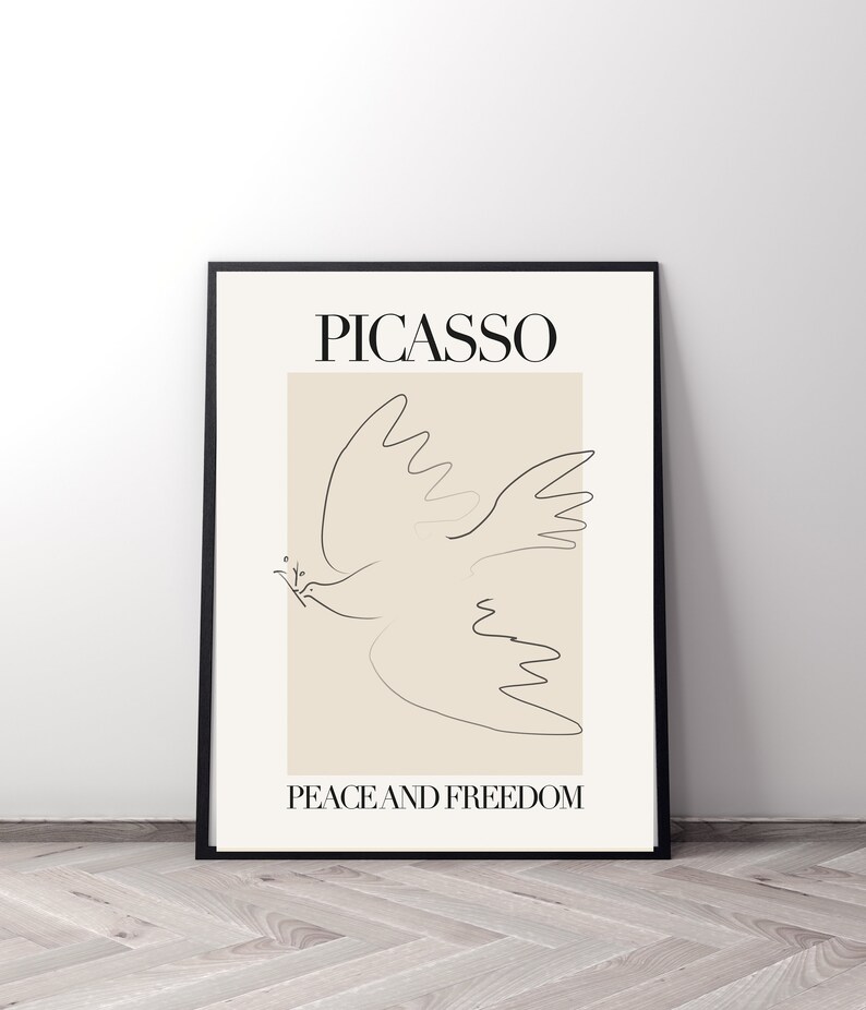 Picasso Peace Dove Art Print, Picasso Poster, Picasso Dove Print, Wall ...