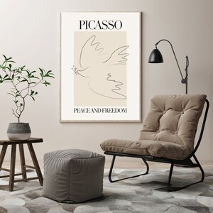 Picasso Peace Dove Art Print, Picasso Poster, Picasso Dove Print, Wall ...
