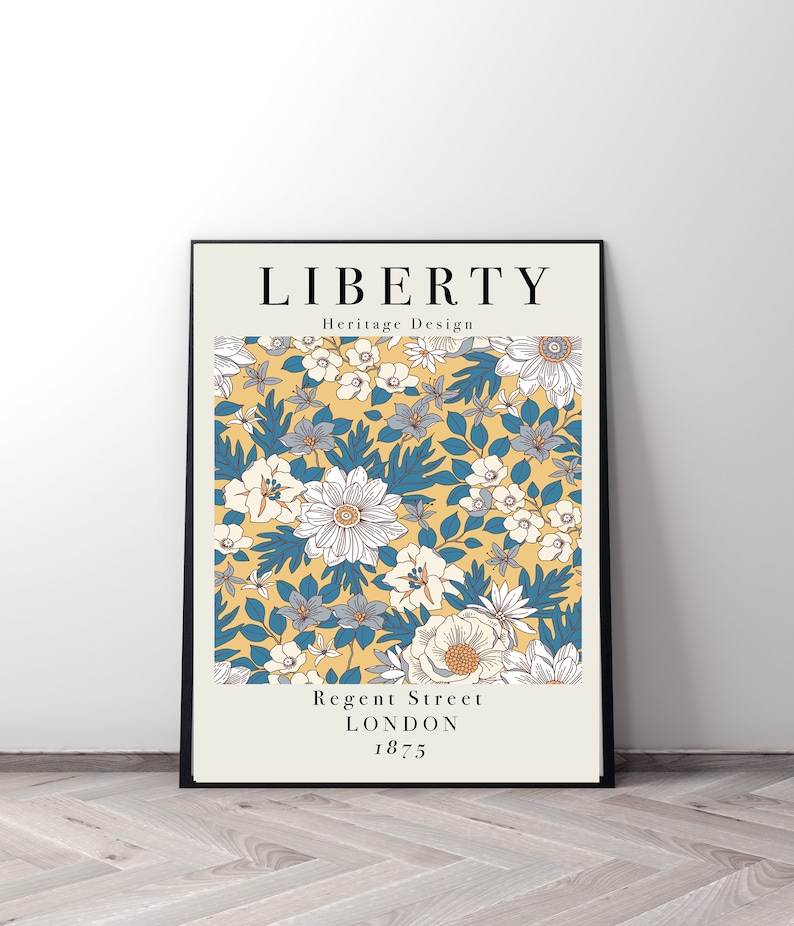 Liberty London Art Print Botanical Art Print Flower Art - Etsy