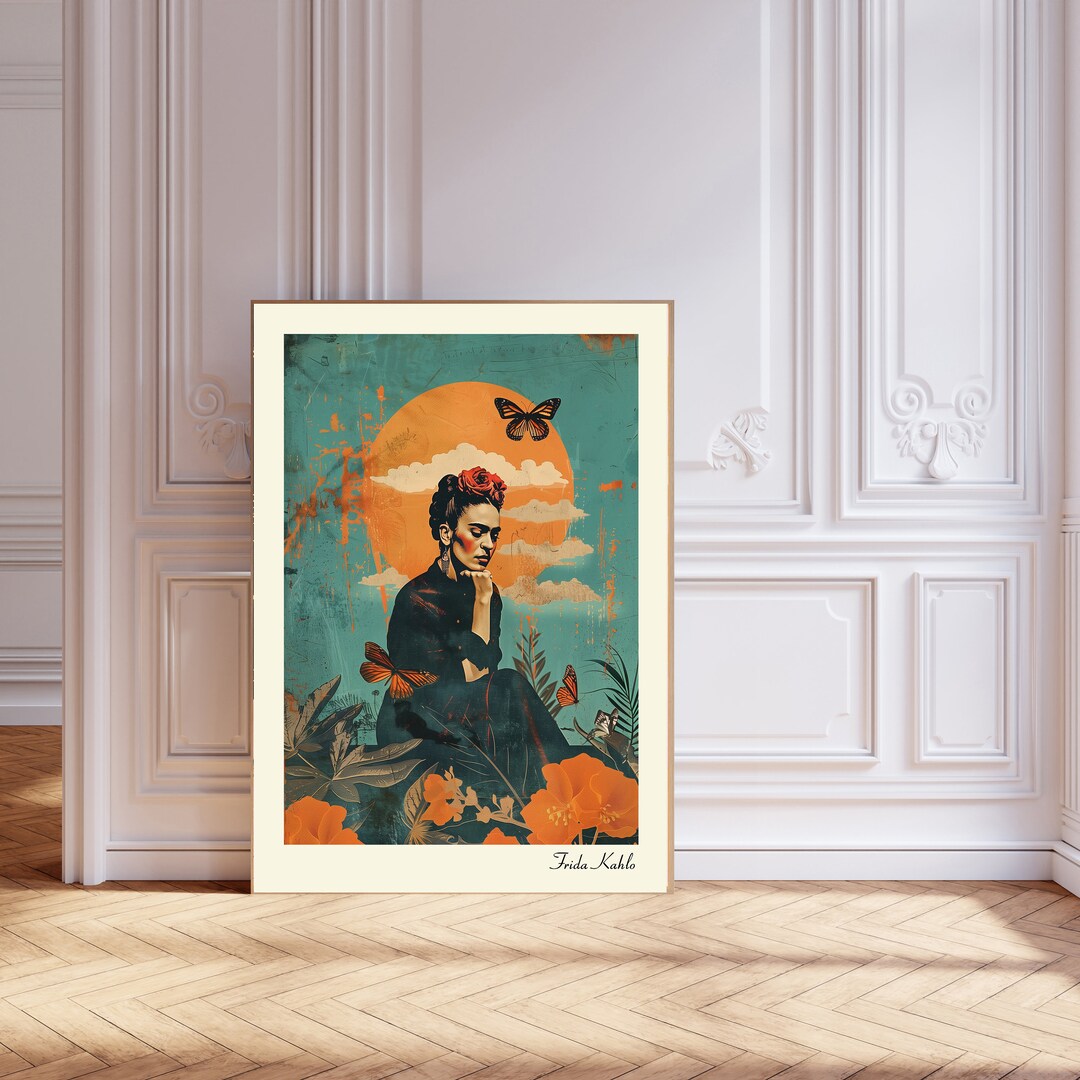 Retro Frida Kahlo Poster, Mexican Art, Frida Kahlo Girl Power ...