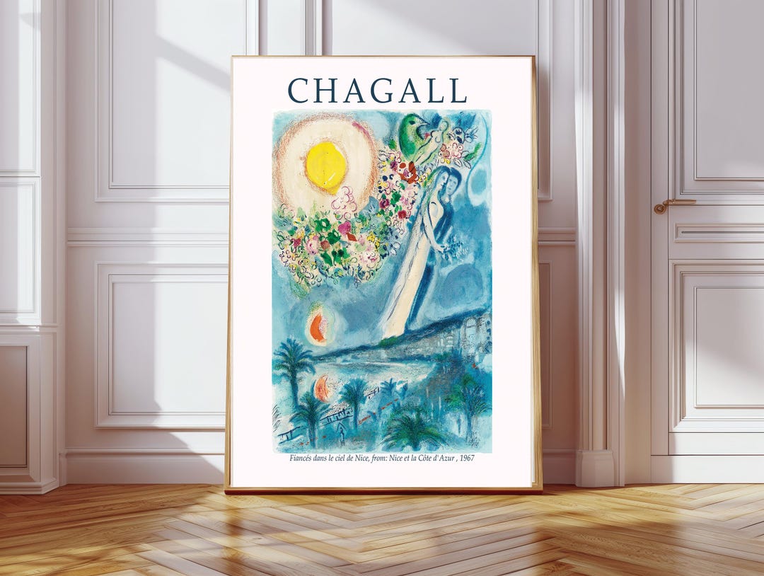 Marc Chagall Art Print, Chagall Poster, Chagall Paris Print, Wall Decor ...