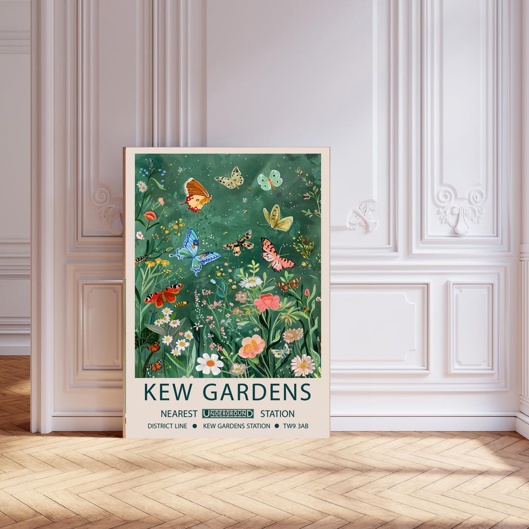 Botanical Flower Market Art Print, Kew Gardens Print, Floral Print ...