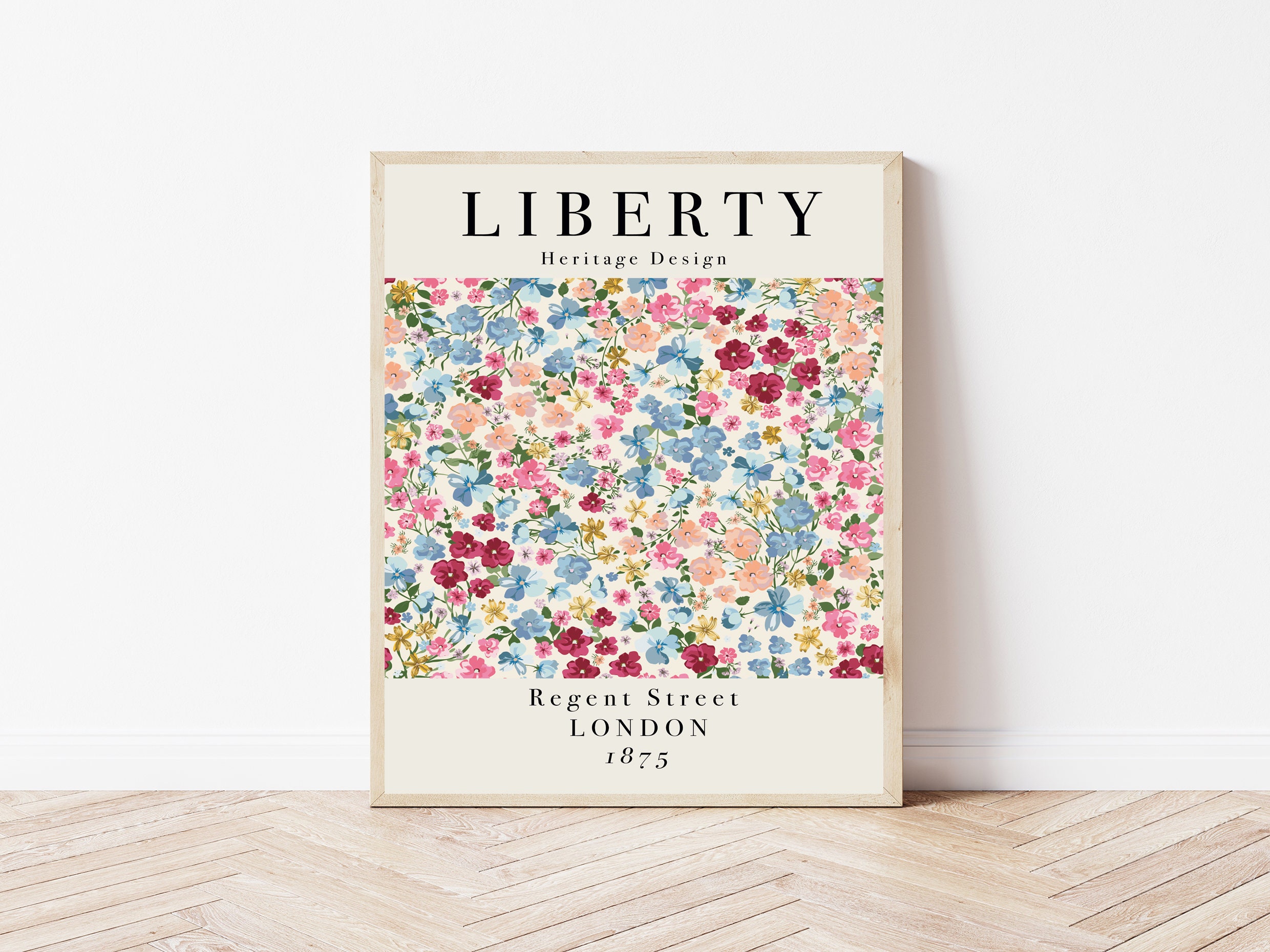 Liberty London Art Print, Botanical Art Print Flower Art Print, Liberty ...