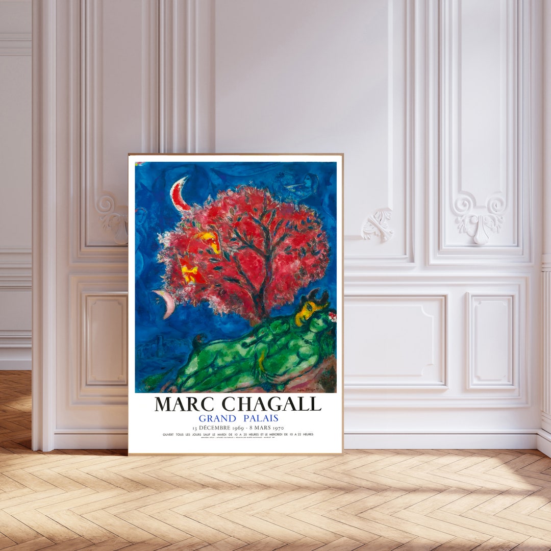 Marc Chagall Art Print, Chagall Poster, Chagall Paris Print, Wall Decor ...