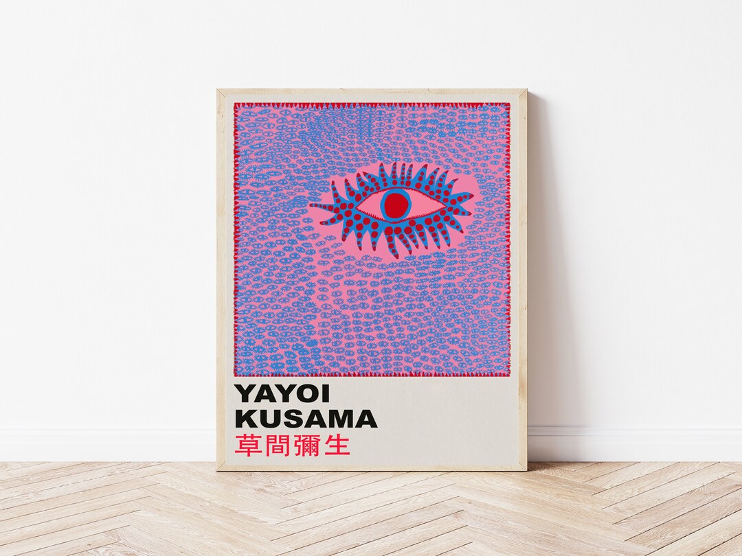Yayoi Kusama Eye Art Print, Kusama Pink Art Print, Pink Art Print ...
