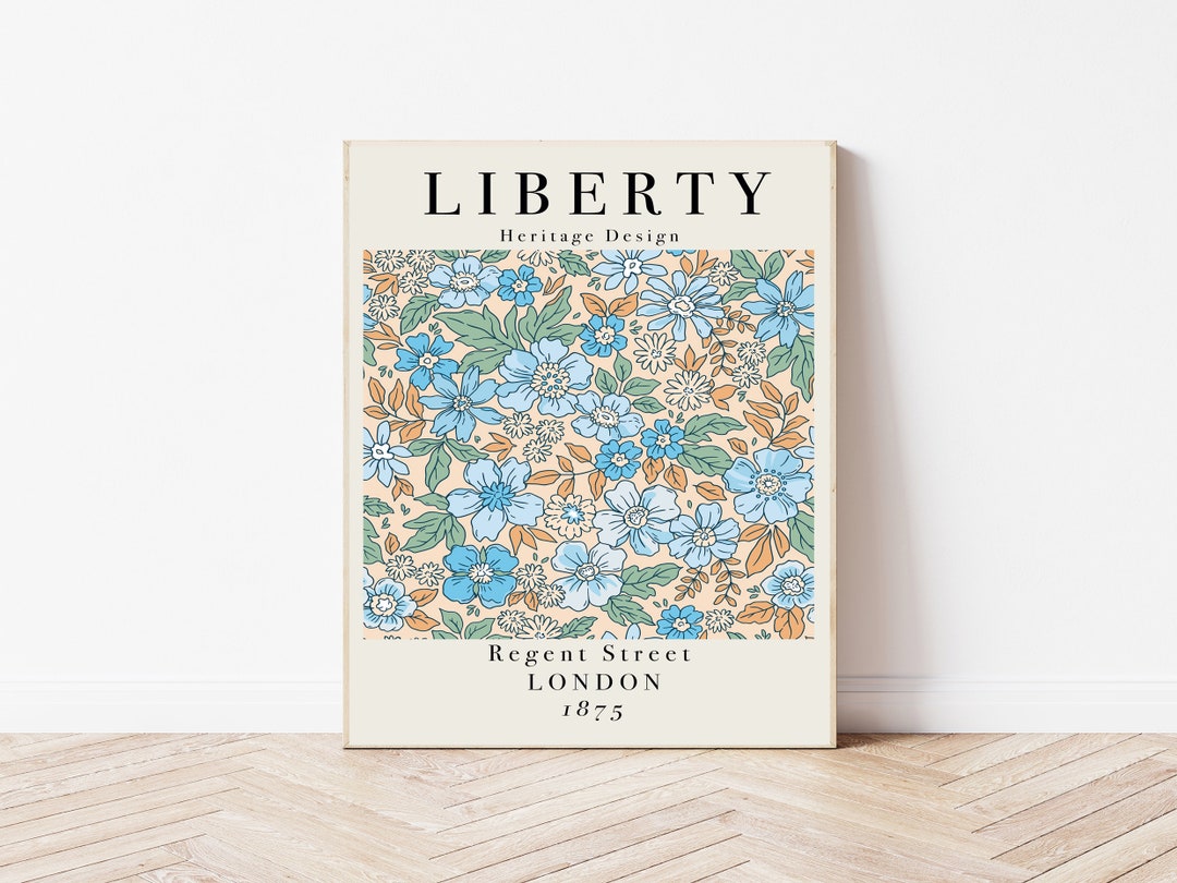 Liberty London Art Print, Botanical Art Print Flower Art Print, Liberty ...