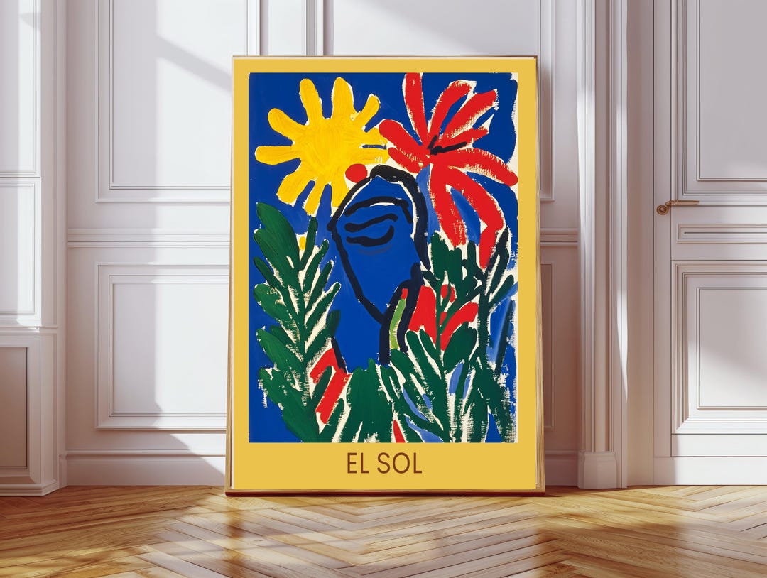 Mexican Sun Print Vintage Sun Poster Mexico Art Print Mexico Wall Art ...